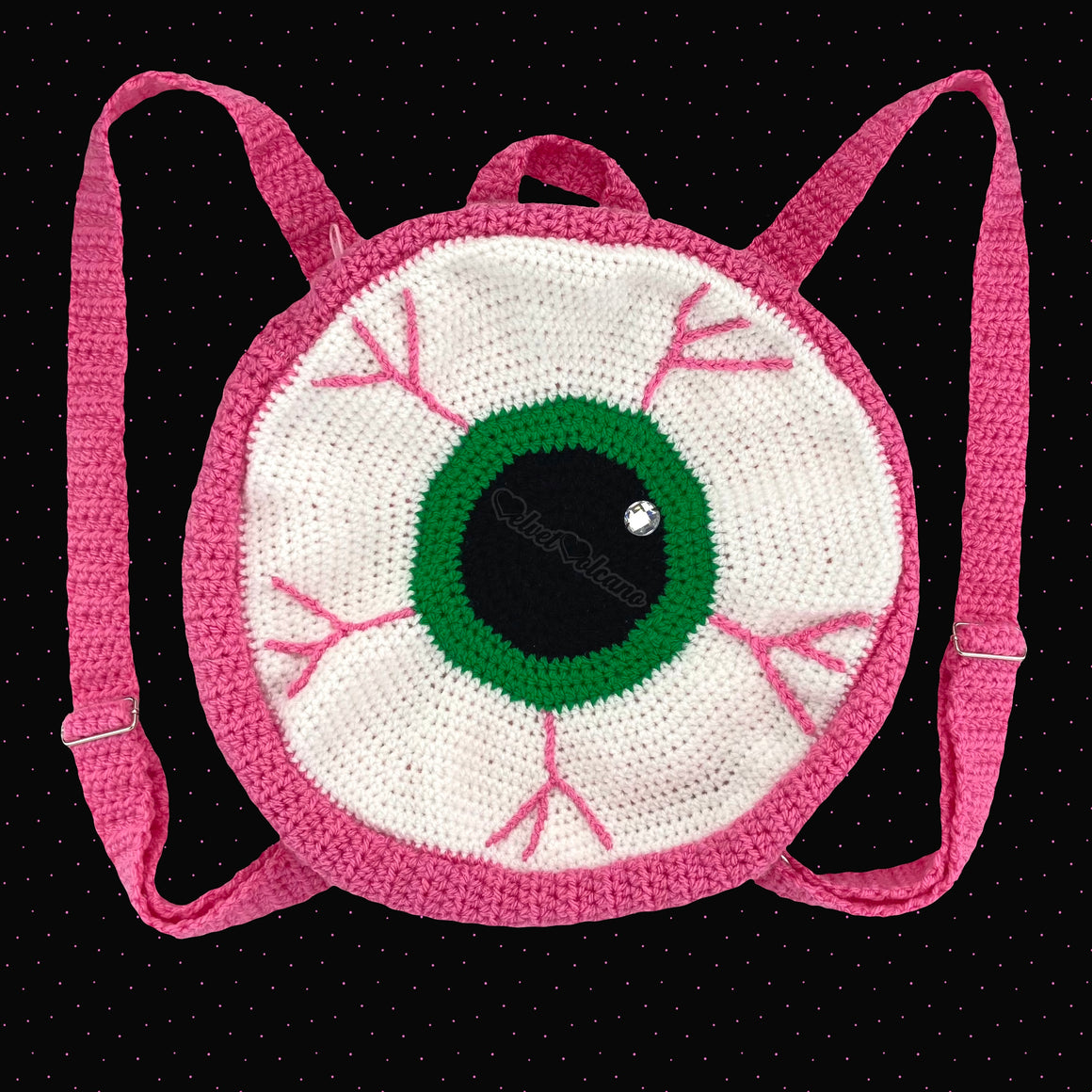 Eye See You Backpack - Crochet Spooky Eyeball Circle Bag / Rucksack by ...