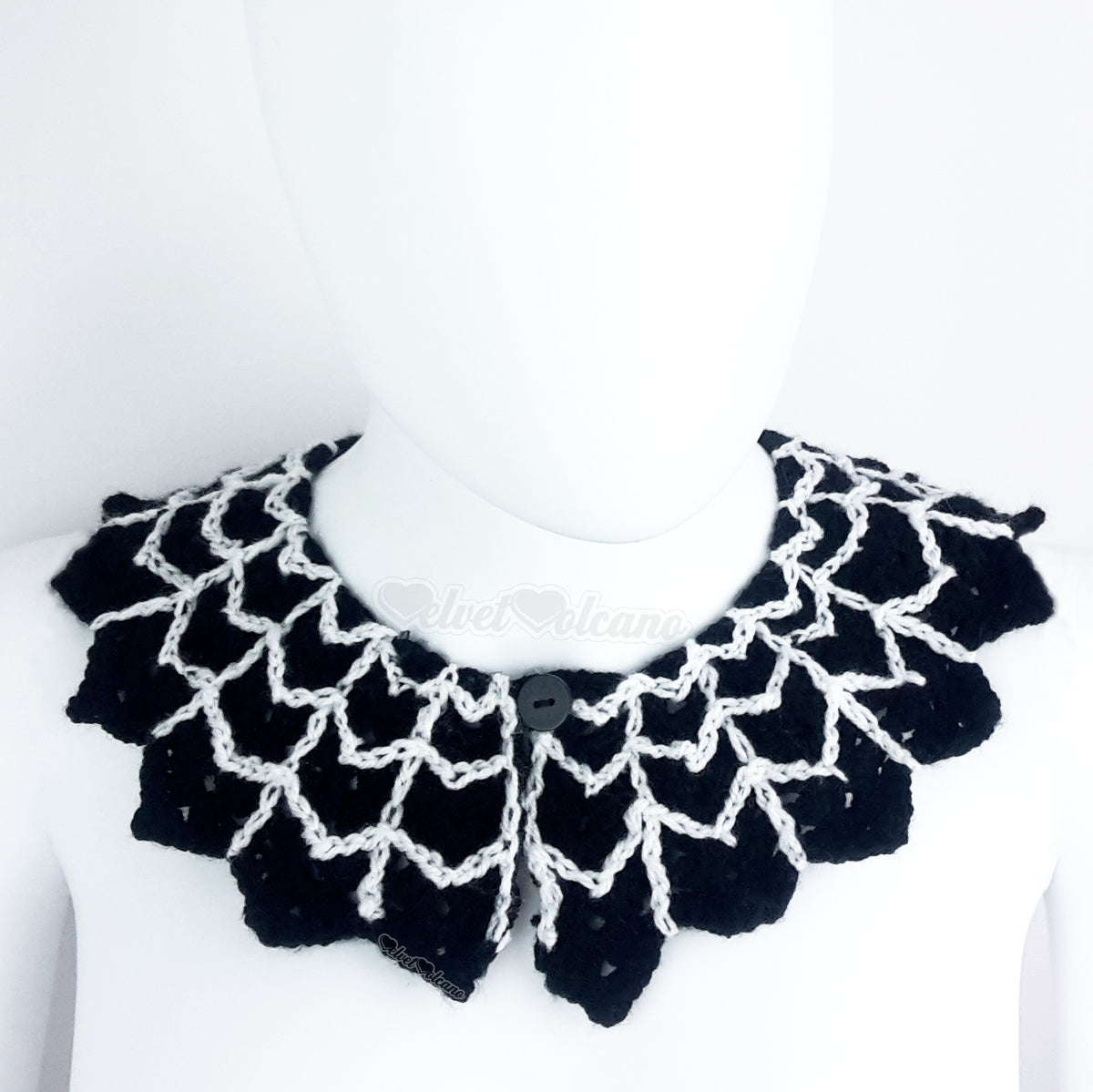 Spider Web Collar - Gothic Pointy Cobweb Crocheted Necklace by ...