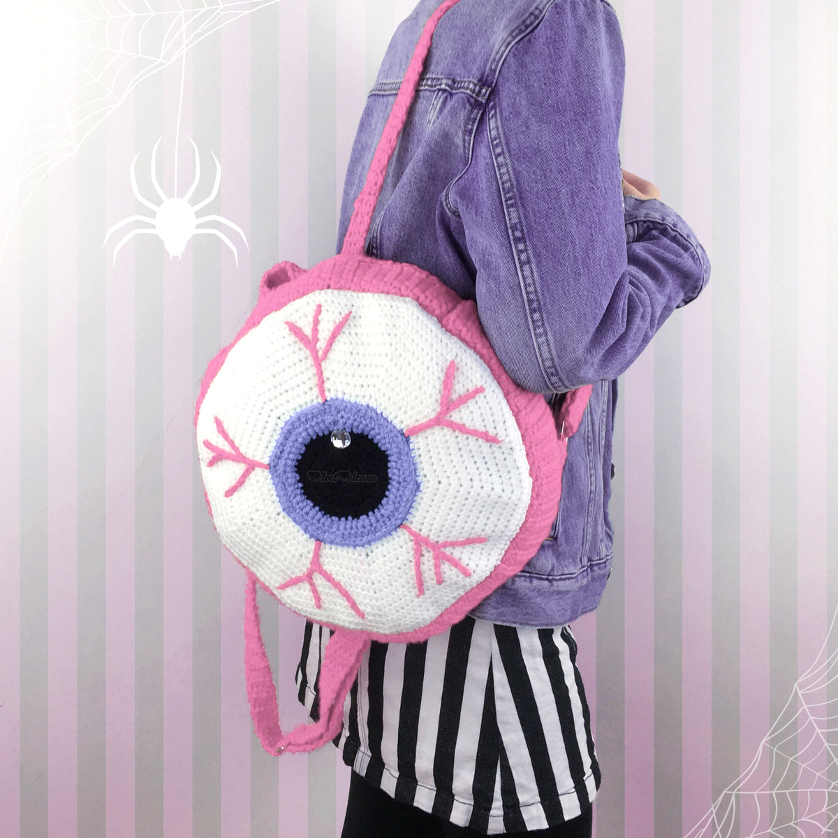 Eye See You Backpack - Crochet Spooky Eyeball Circle Bag / Rucksack by ...